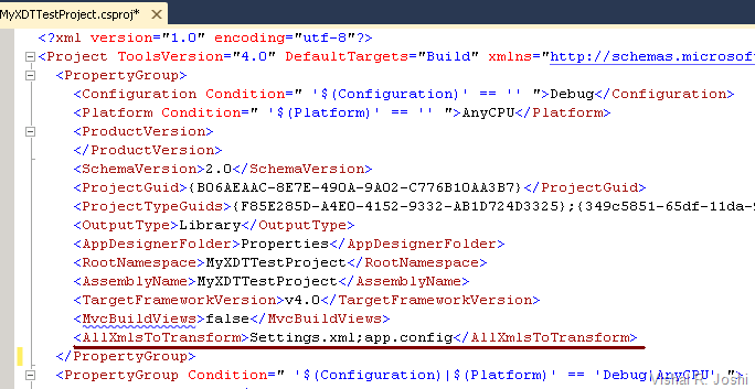 Vishal Joshi's Tangent: Xml Document Transforms (XDT) for any XML file ...